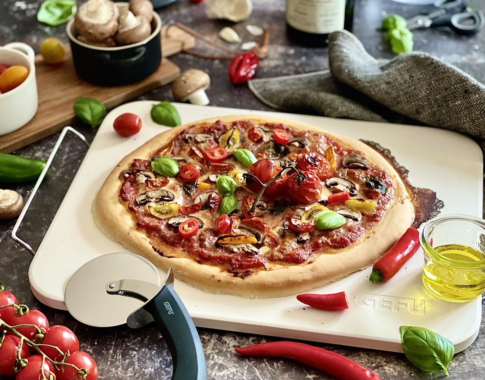 Herzhafte Pizza